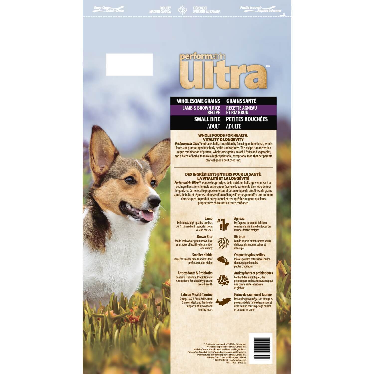 Performatrin Ultra Wholesome Grains Lamb & Brown Rice Recipe Small Bite ...