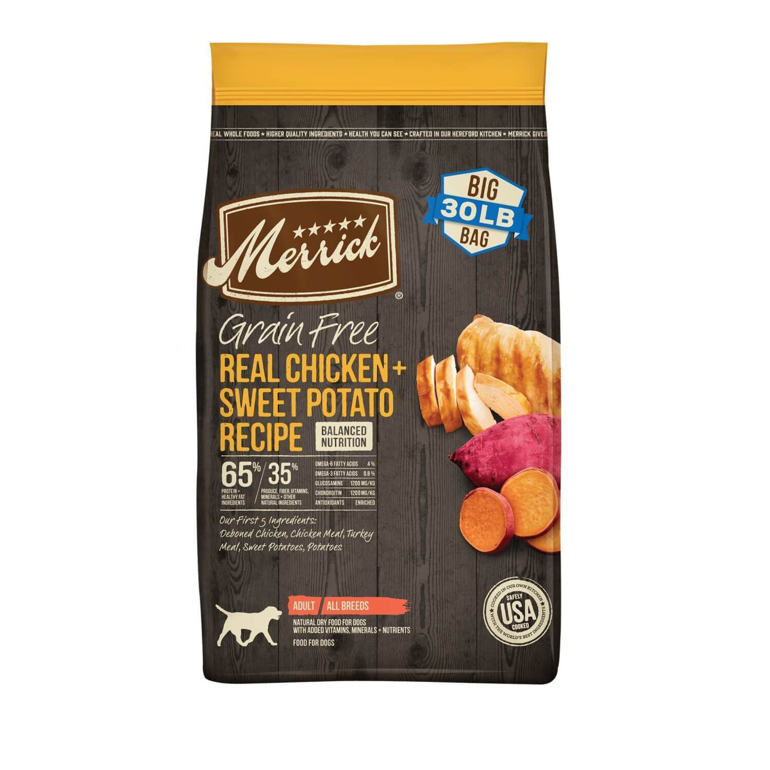 Merrick Real Chicken And Sweet Potato Grain Free Recipe Dry Dog Food ...
