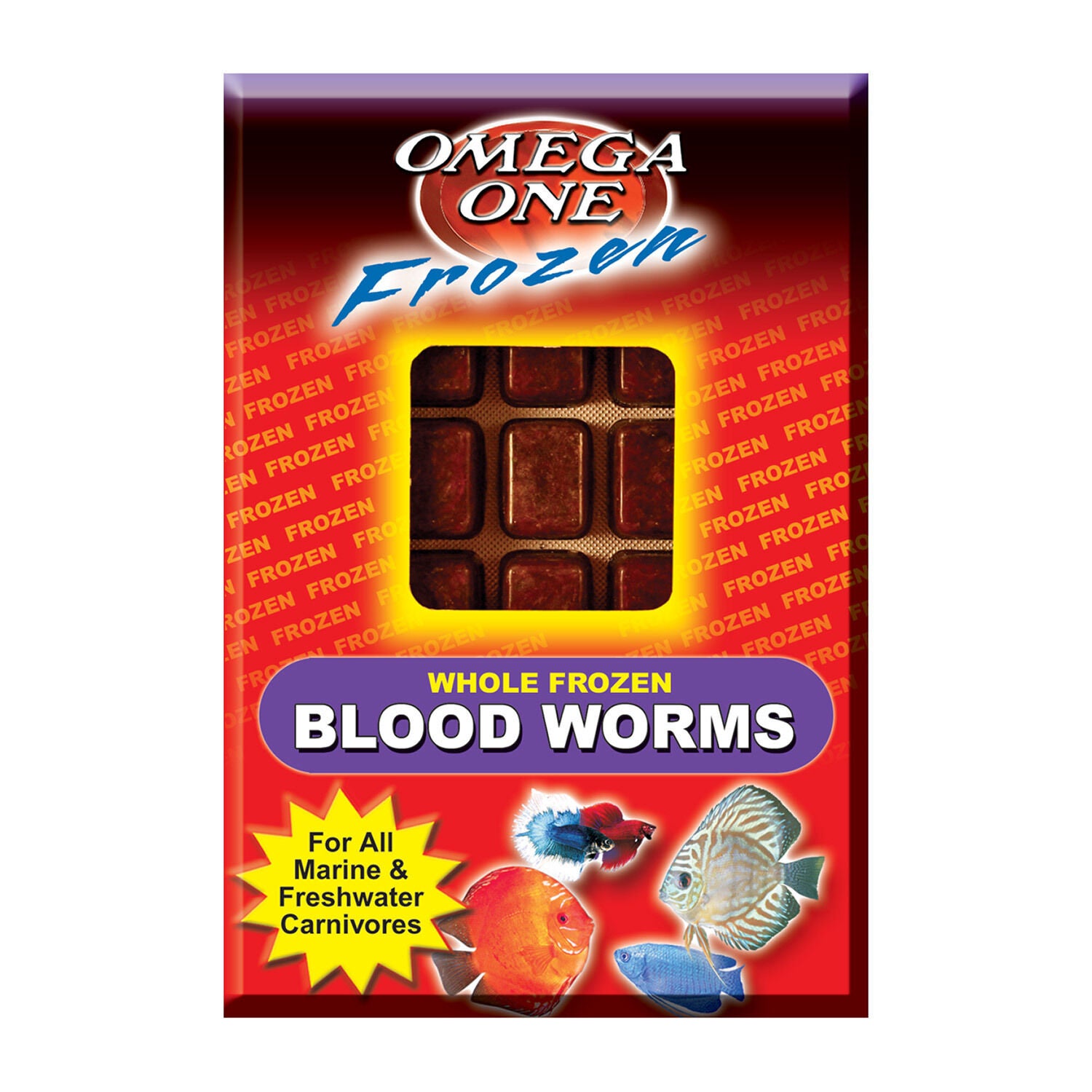 Frozen Bloodworms Cube Pack 7 Oz 7oz | Pet Supermarket