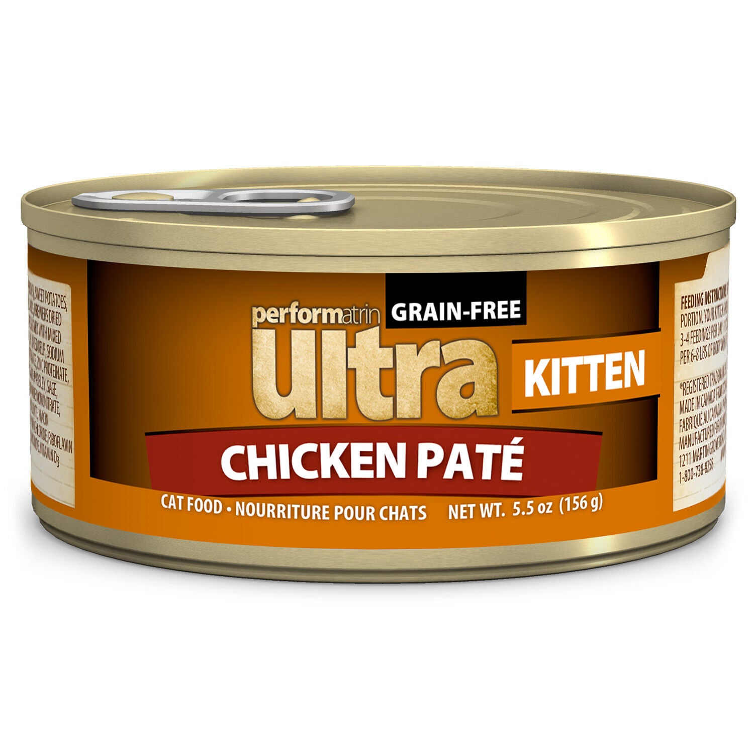 Performatrin Ultra Grain-Free Chicken Pate Wet Cat Food For Kittens ...