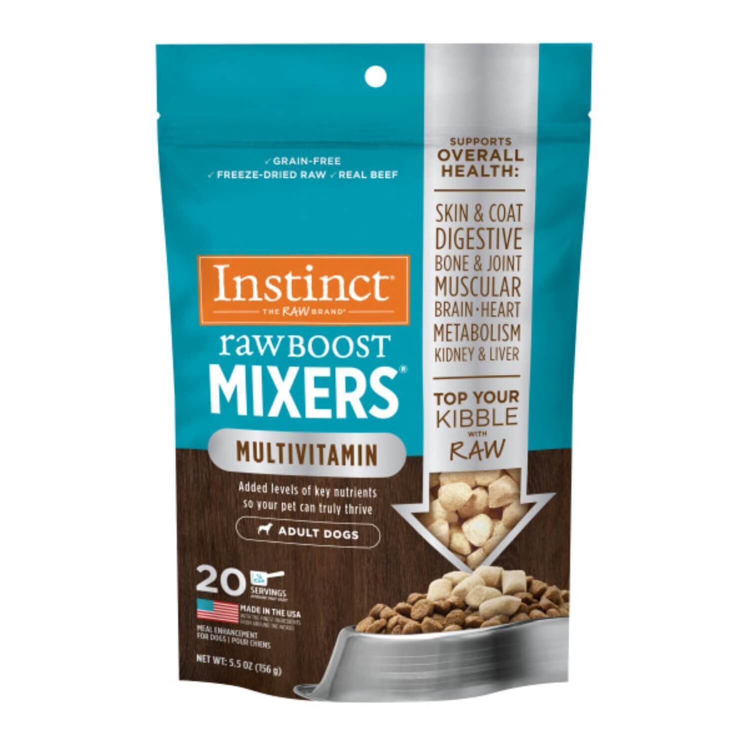 Instinct Raw Boost Mixers Multivitamin Adult Formula Freeze Dried Dog ...
