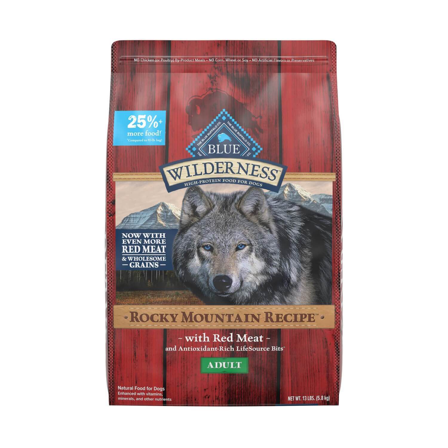 Blue Buffalo Wilderness Rocky Mountain Recipe Adult Red Meat Dog Food ...