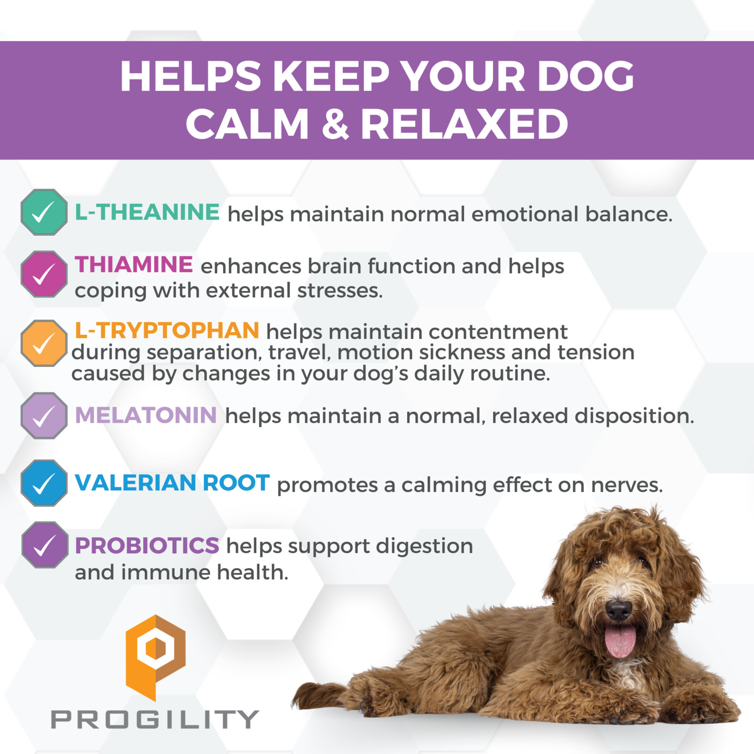 Progility Max Calming Aid Soft Chews Dog Supplement, 1 Bar Each | Pet ...