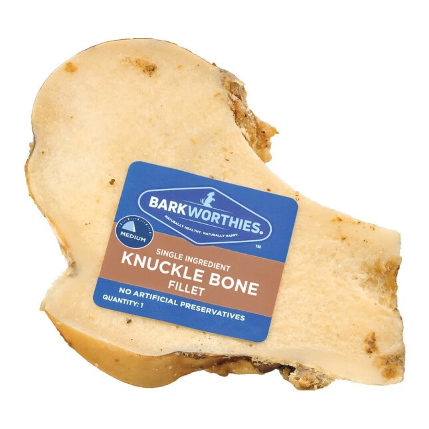 Barkworthies Knuckle Bone Filet Natural Dog Treat, Medium | Pet Supermarket