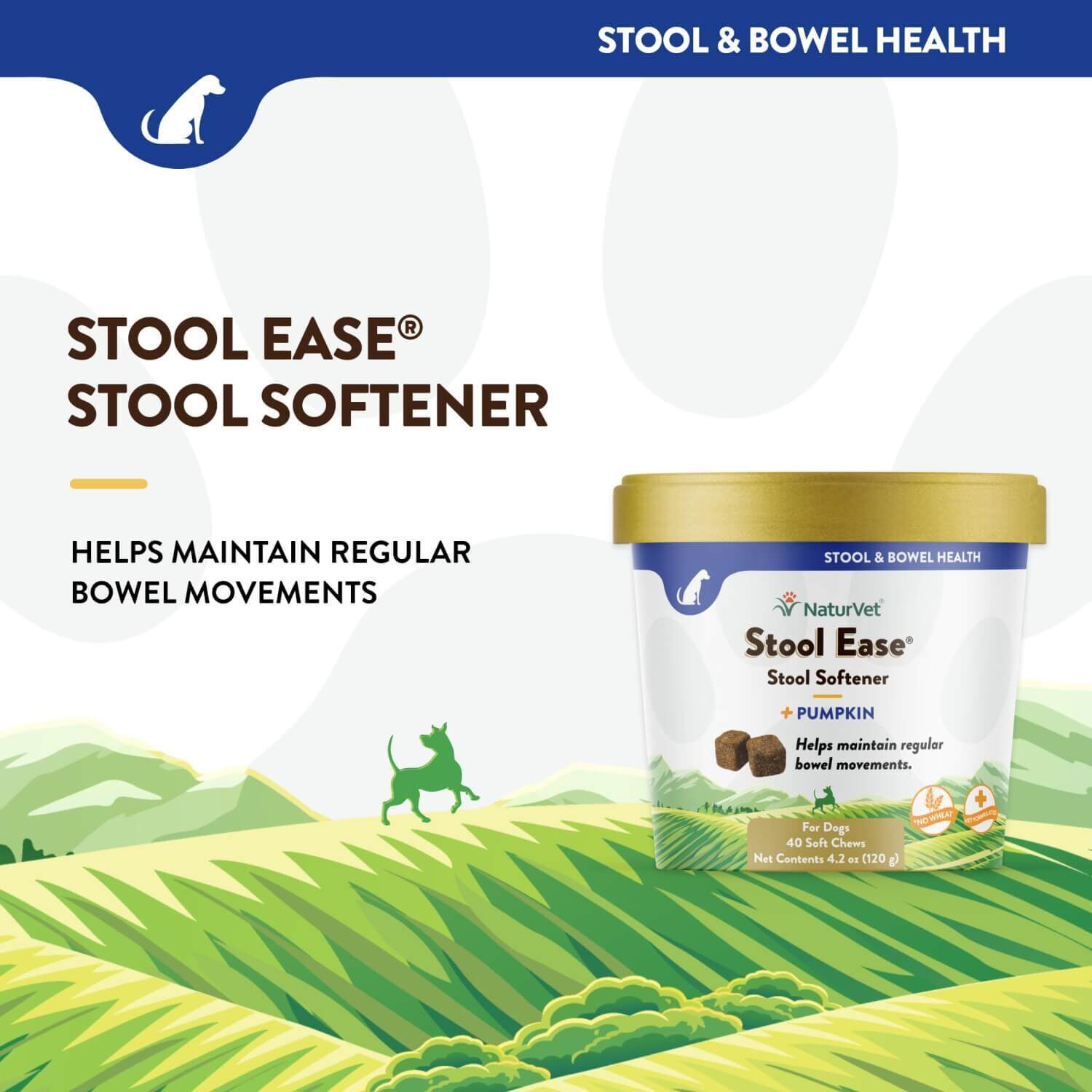 Stool Ease Stool Softener Soft Chews 40ct | Pet Supermarket