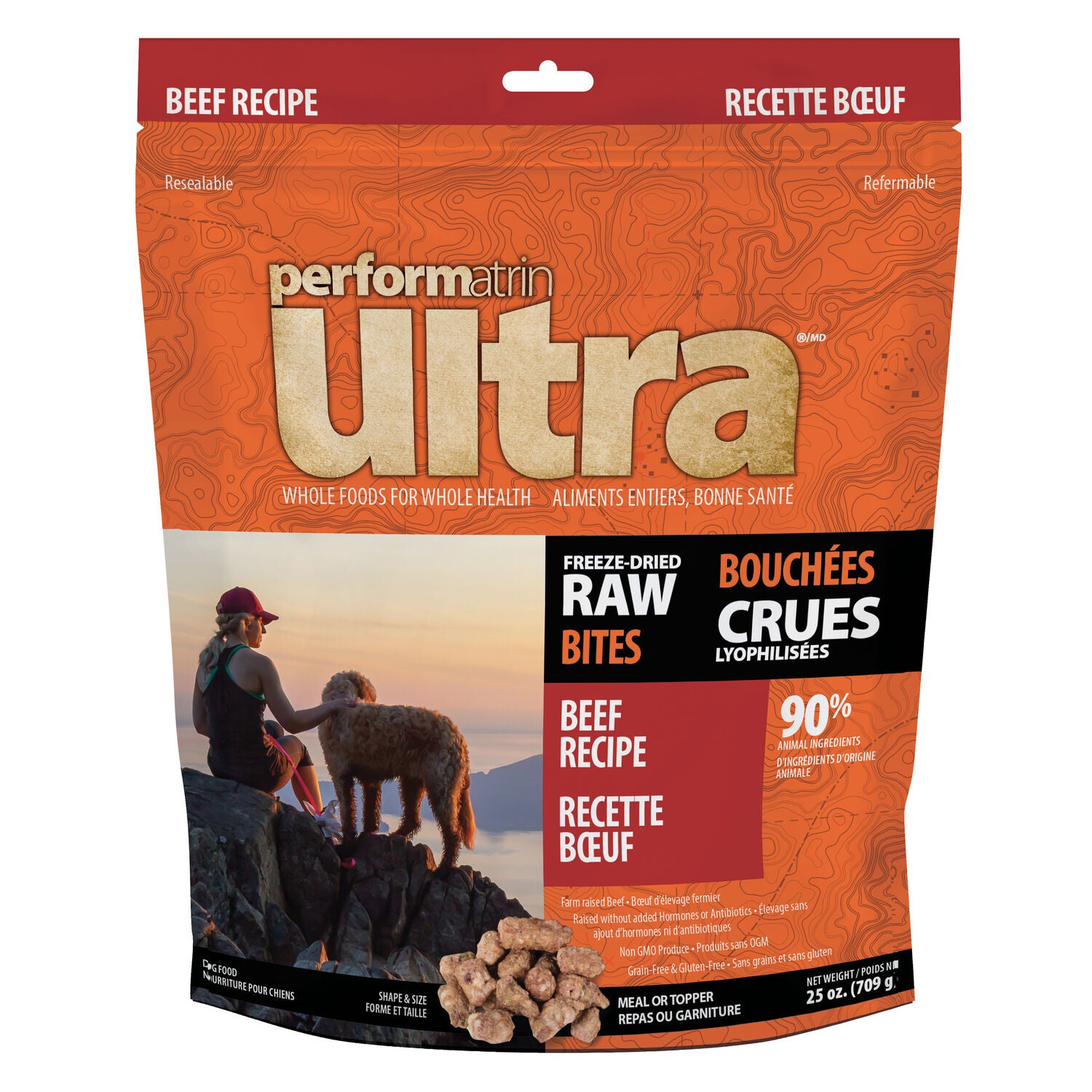 Performatrin Ultra Freeze-Dried Raw Bites Beef Recipe Dog Food, 25Oz ...