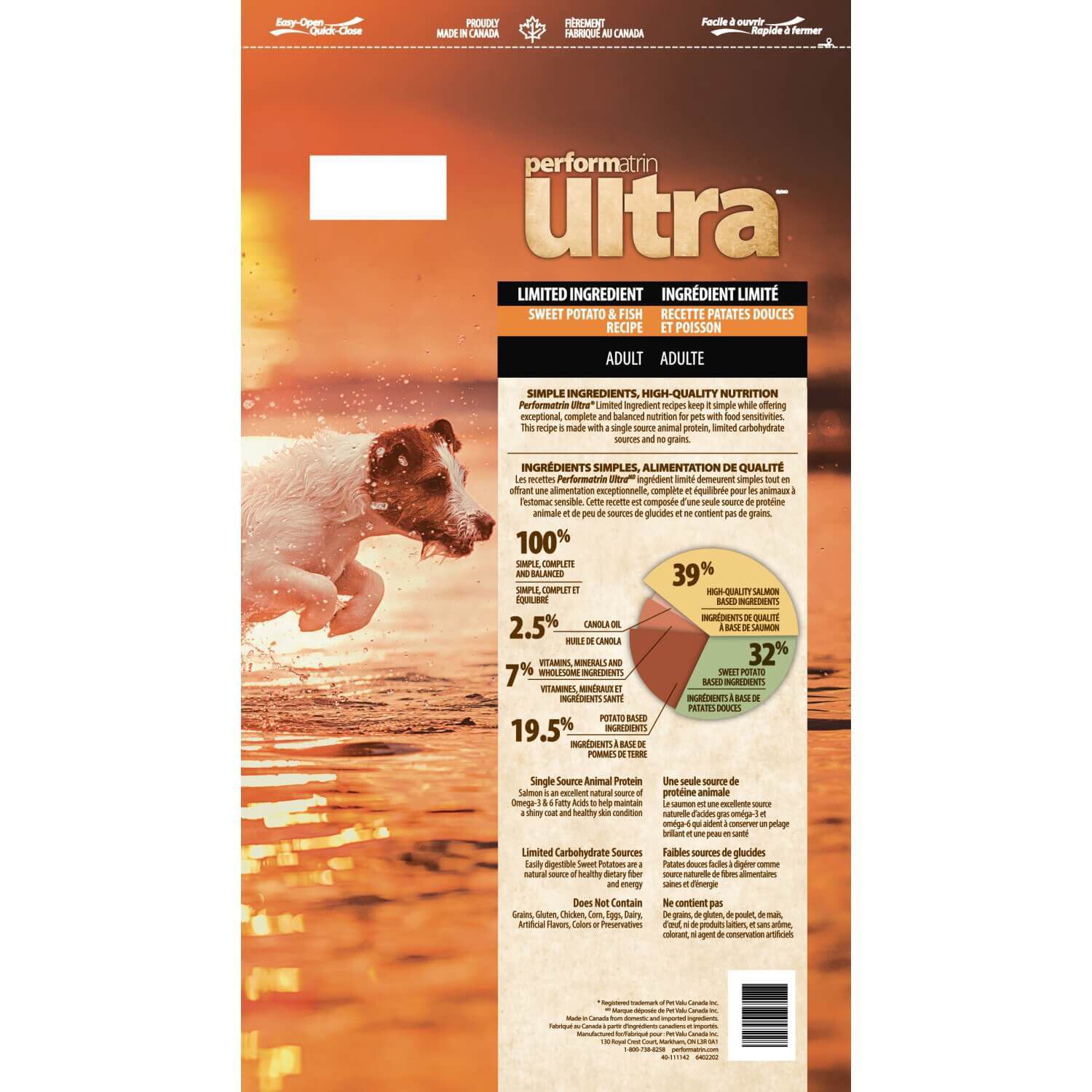 Performatrin Ultra Limited Ingredient Sweet Potato & Fish Adult Dog ...