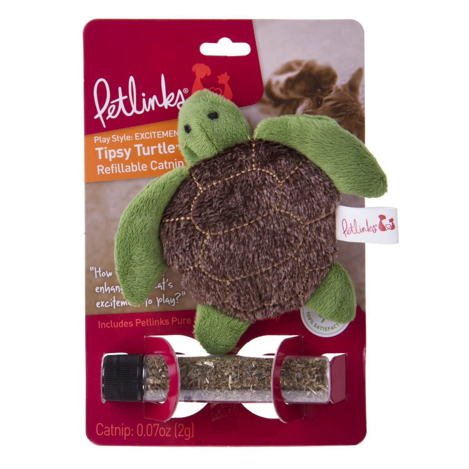 Tipsy Turtle Refillable Catnip Cat Toy | Pet Supermarket