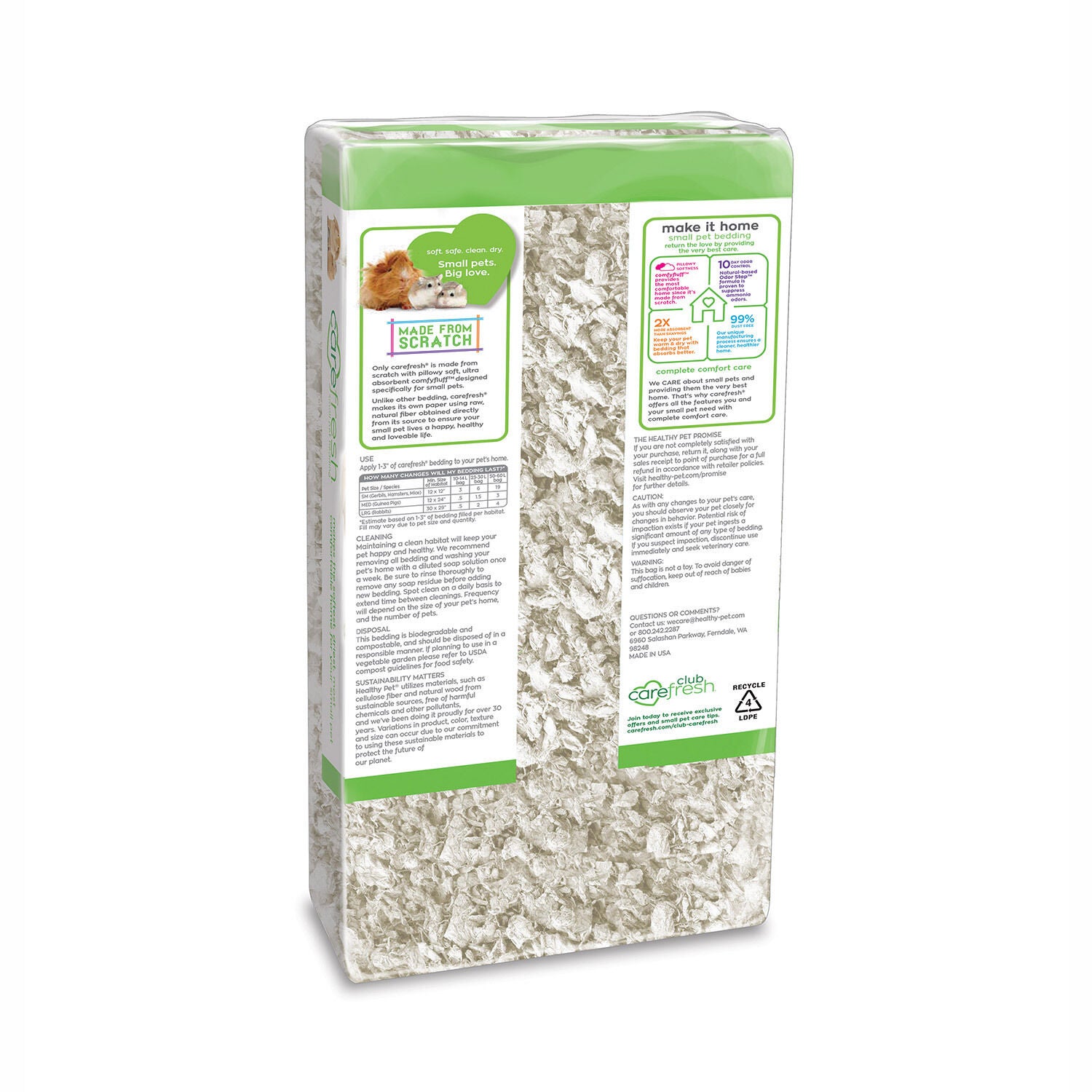 Carefresh White Small Animal Bedding, 50 L | Pet Supermarket