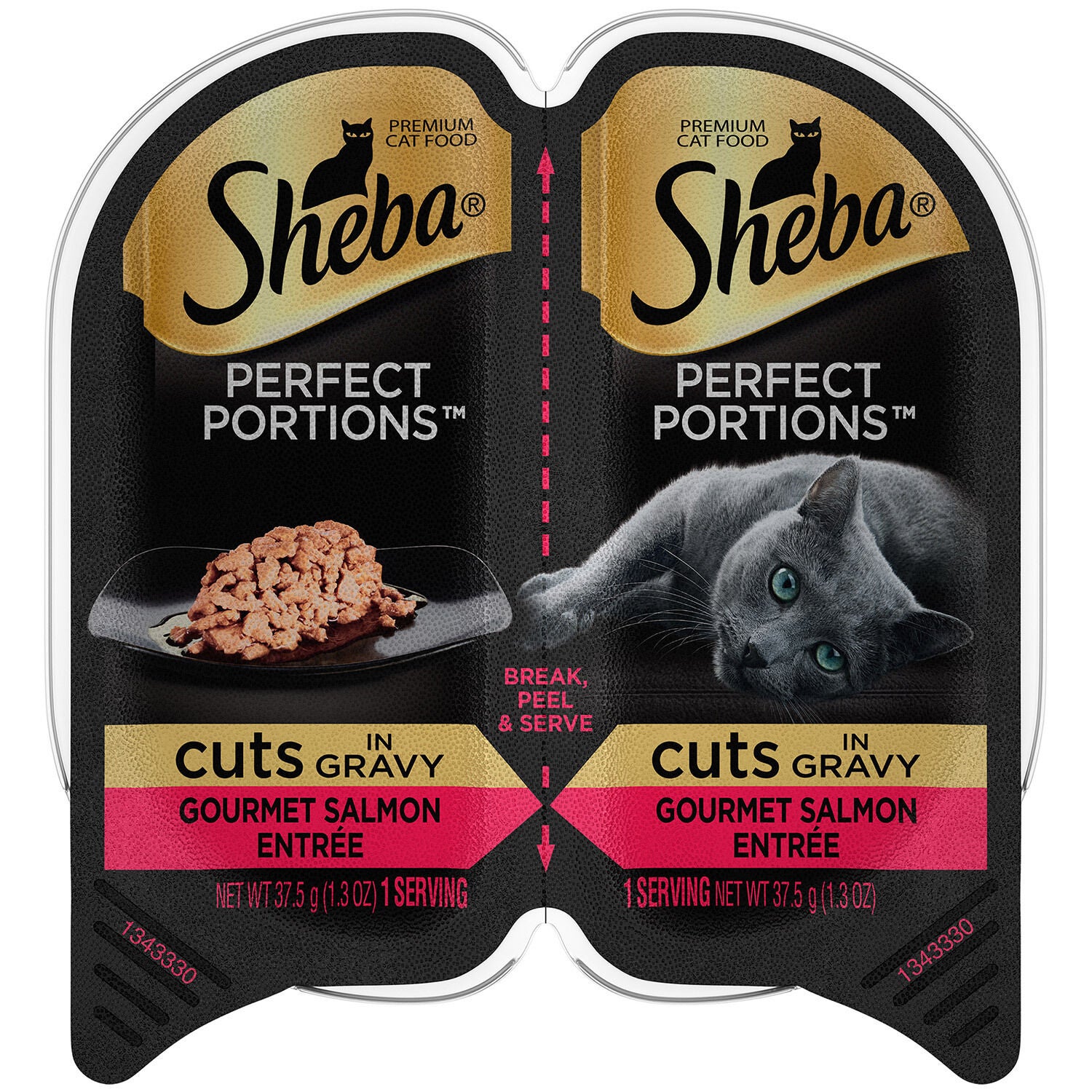 Sheba Perfect Portions Cuts In Gravy Gourmet Salmon Entree Cat Food ...