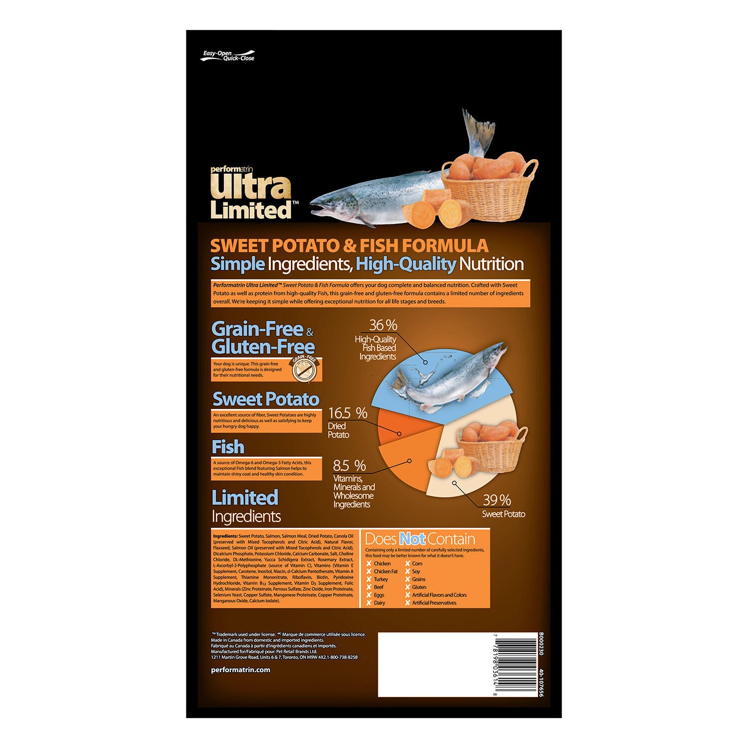 Performatrin Ultra Limited Ingredient Sweet Potato & Fish Adult Dog ...