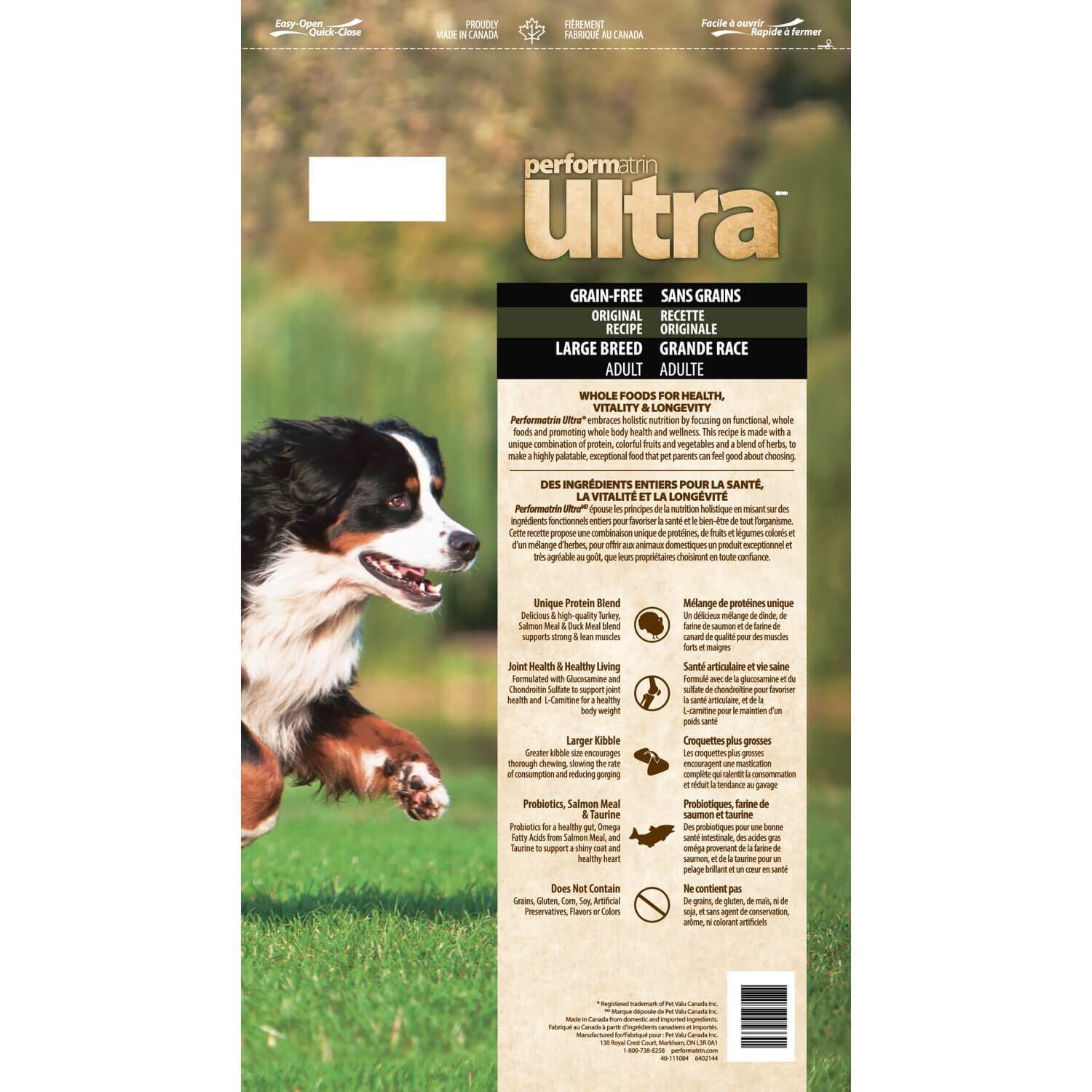 Performatrin Ultra Grain Free Original Large Breed Adult Dry Dog Food ...