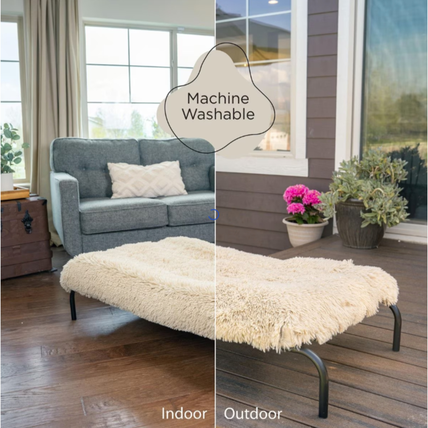 Best Friends By Sheri 4-In-1 Orthopedic Shag Dog Mat With Removable ...