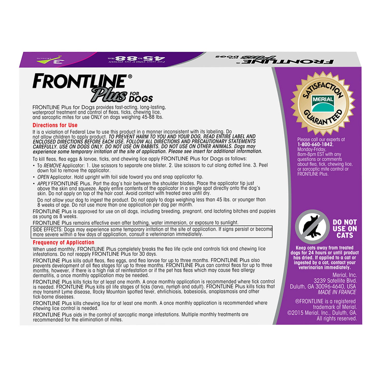 Frontline Plus Flea & Tick Treatment For Dogs 45 To 88Lbs | Pet Supermarket