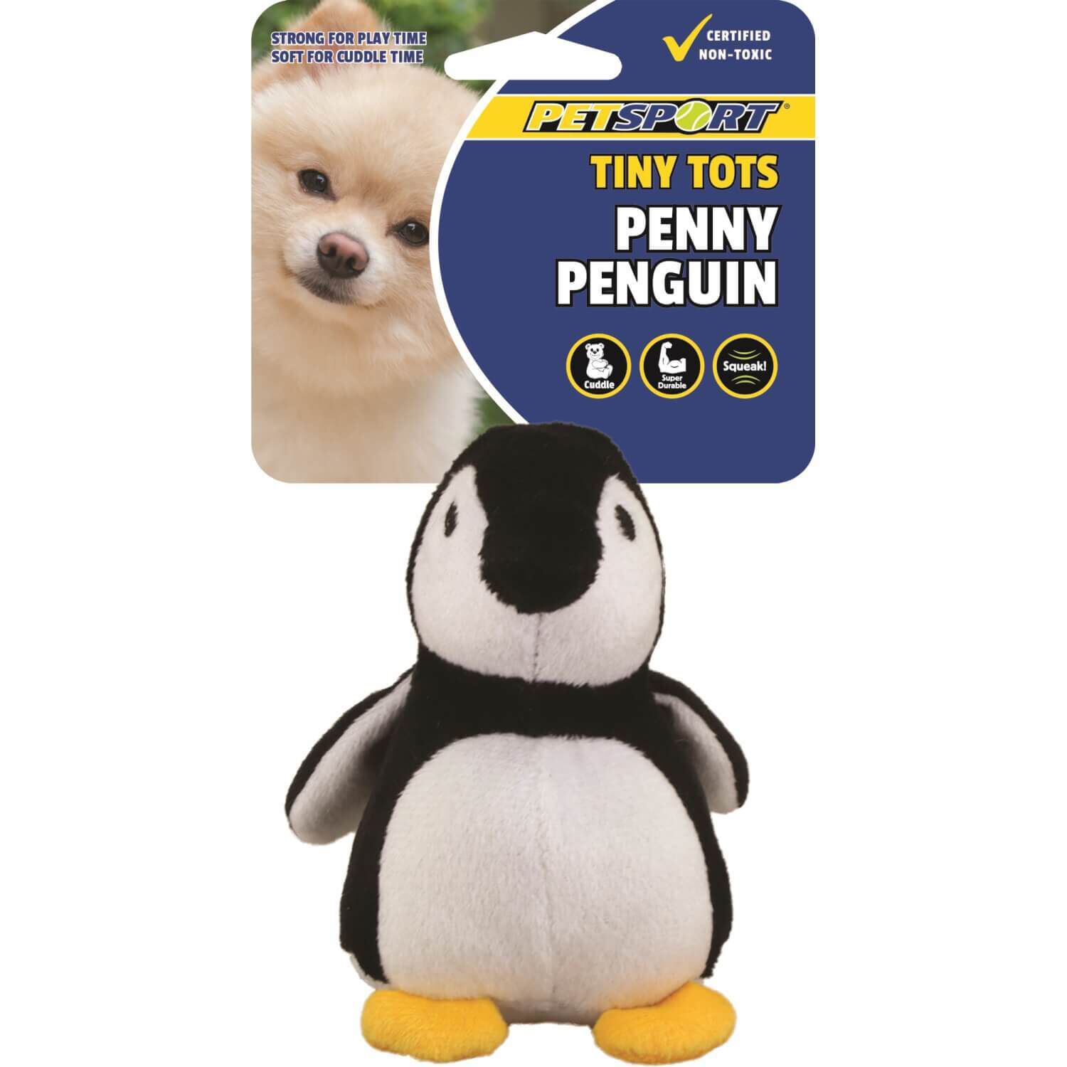 Tiny Tots Penny Penguin Dog Toy 1EA | Pet Supermarket