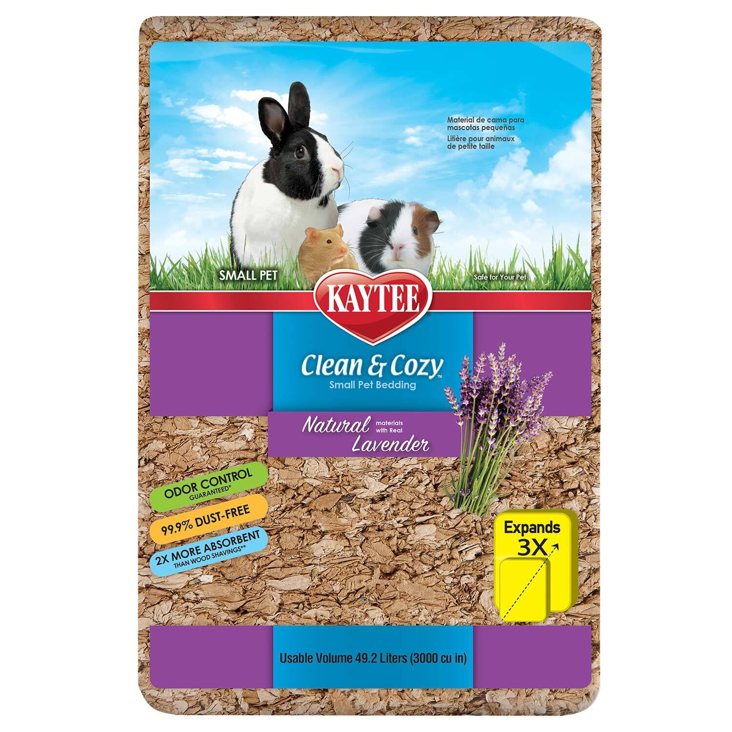Kaytee Clean & Cozy Natural Bedding With Lavender 49.2L | Pet Supermarket