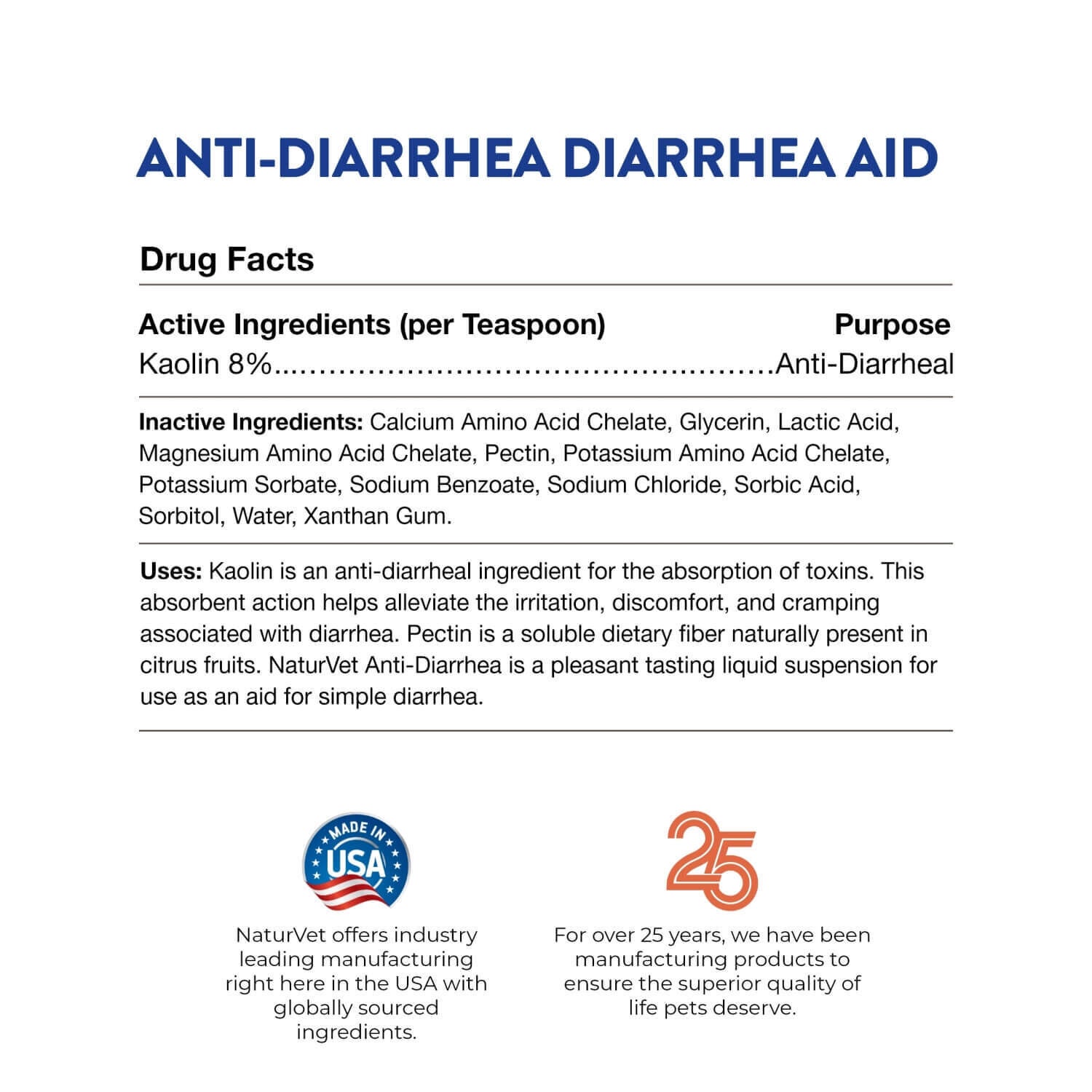 Anti-Diarrhea Plus Kaolin 8oz | Pet Supermarket