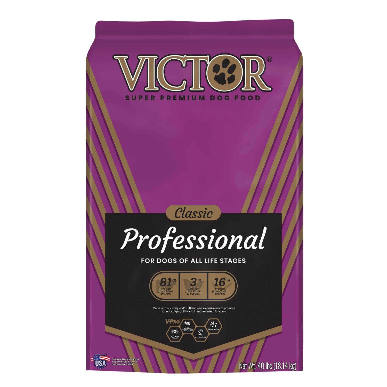 Victor Professional Dog Food For All Dogs - Pet Supermarket 40lb | Pet ...