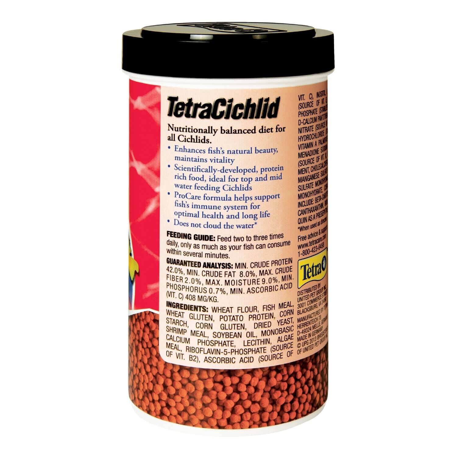 Tetra Cichlid Floating Cichlid Pellets, Nutritionally Balanced Diet 6OZ ...