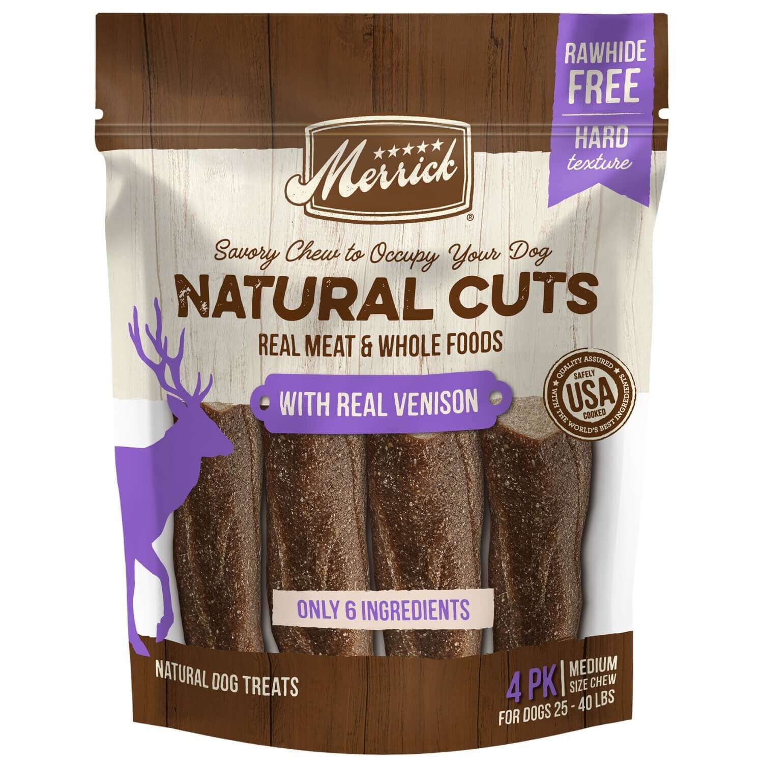 Merrick Natural Cuts Limited Ingredient Rawhide Free Venison Chews ...