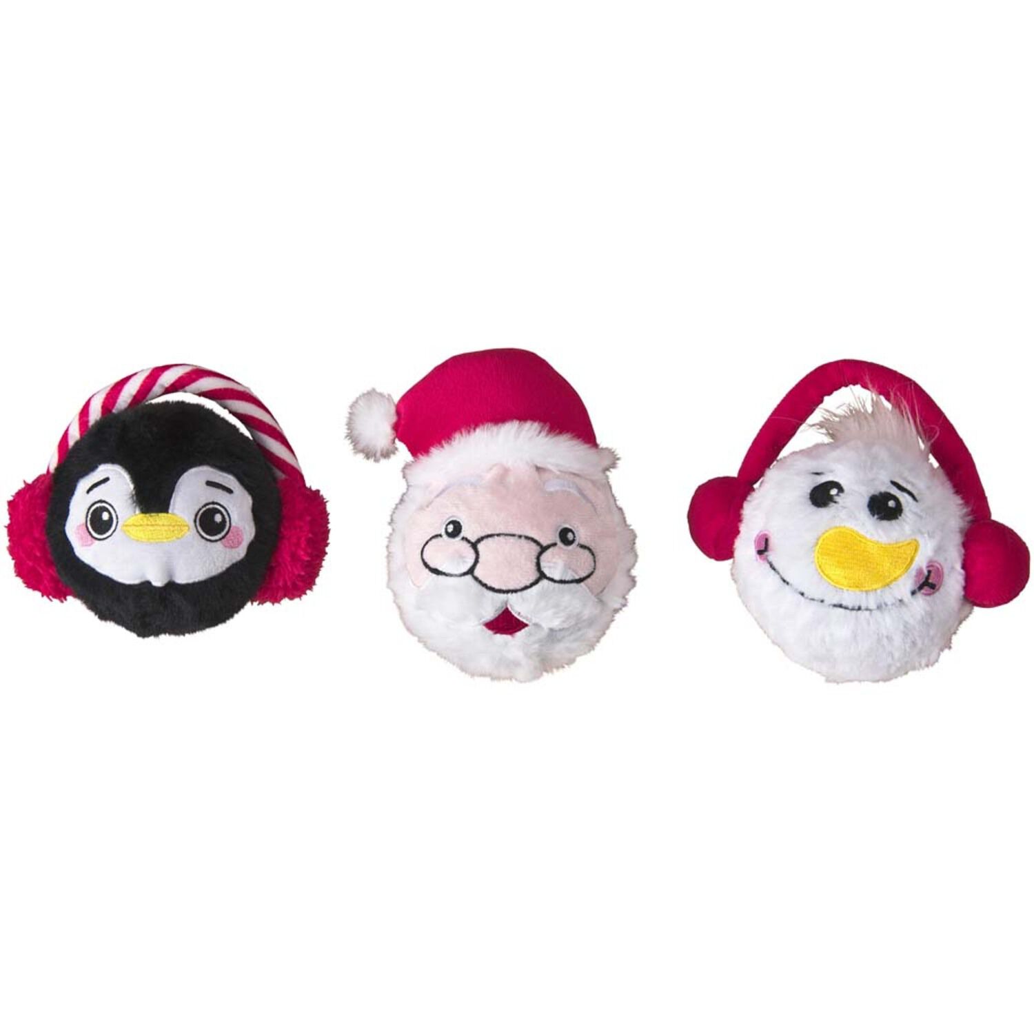Spot Holiday Snowballs Plush Spiky Ball Dog Toy, 6" | Pet Supermarket