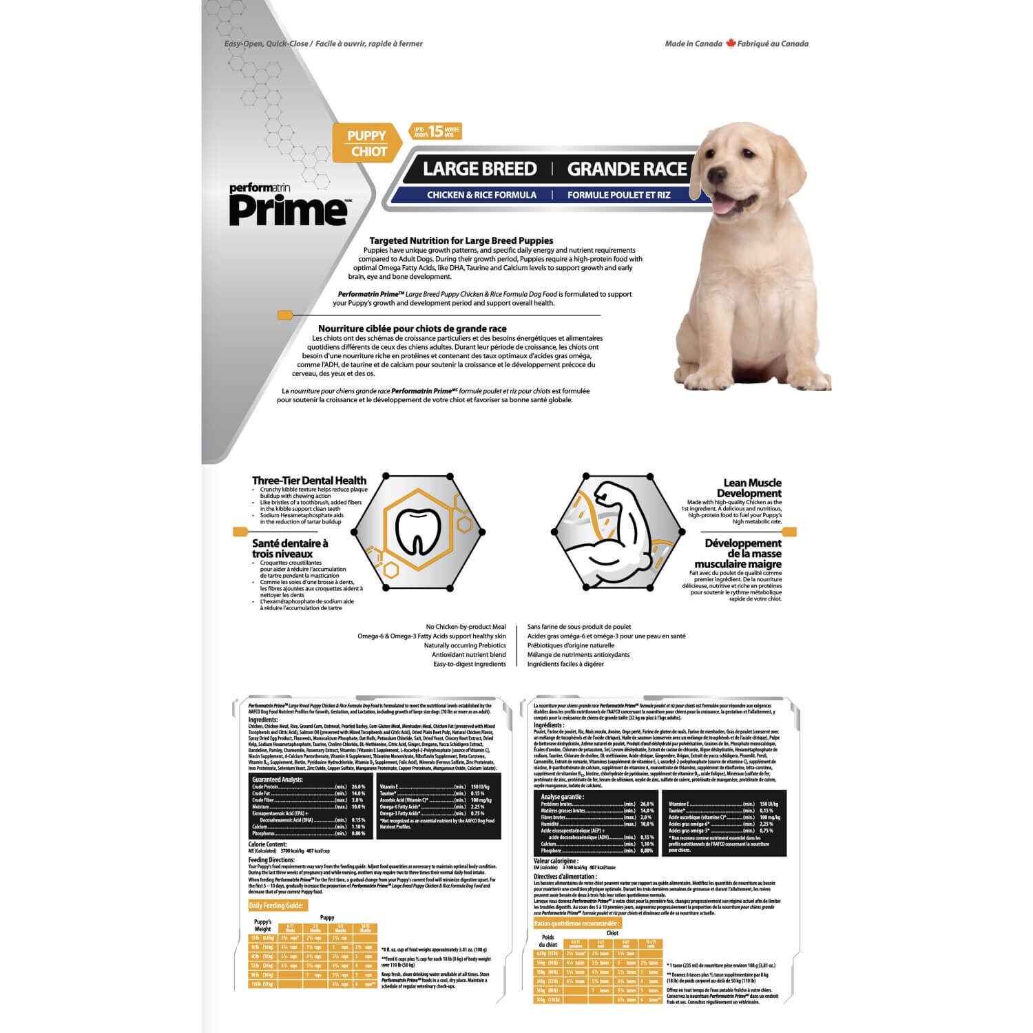Performatrin Prime Puppy Large Breed Formula Dog Food | Pet Supermarket ...