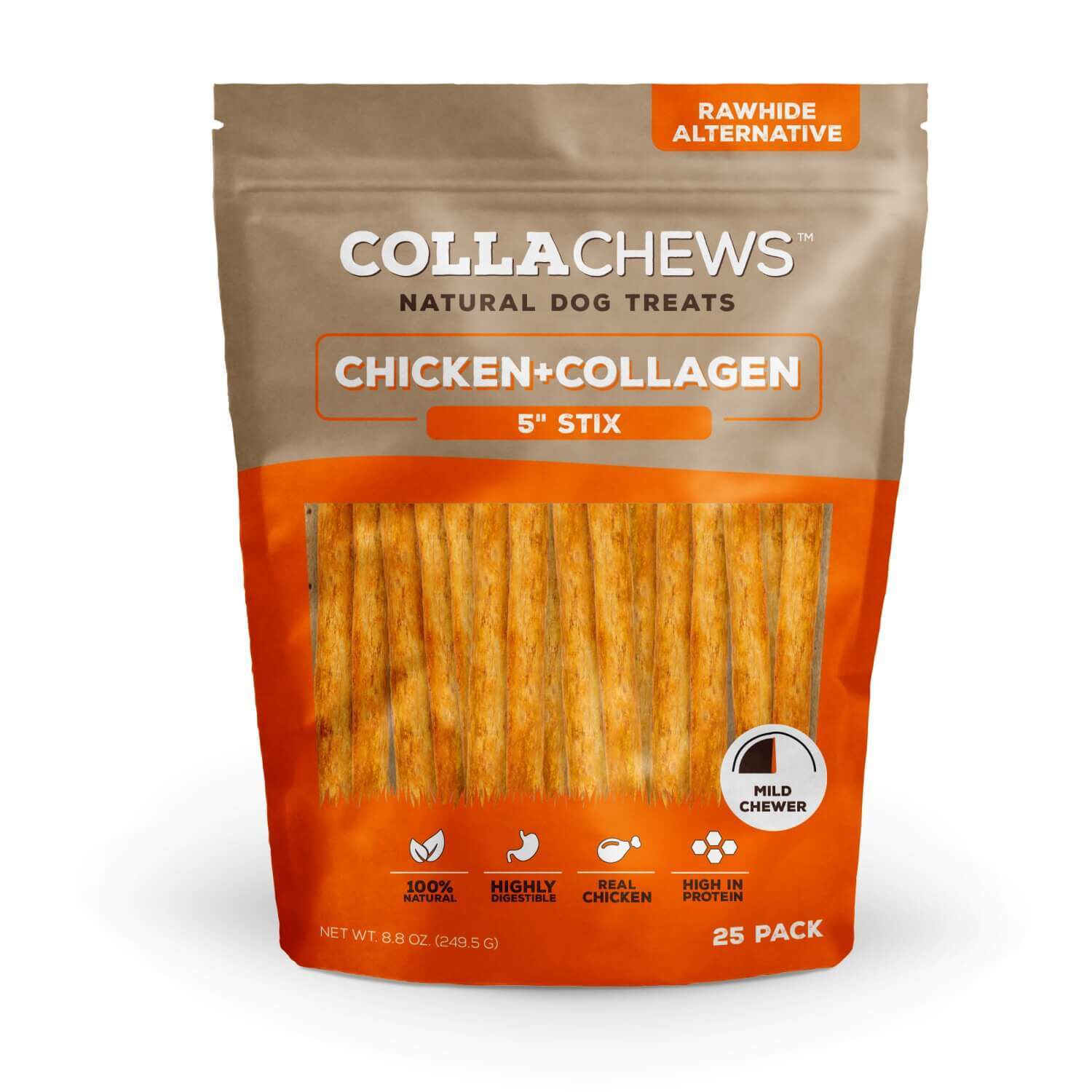 Collachews 5" Collagen Sticks Chicken Flavor Dog Treats | Pet Supermarket