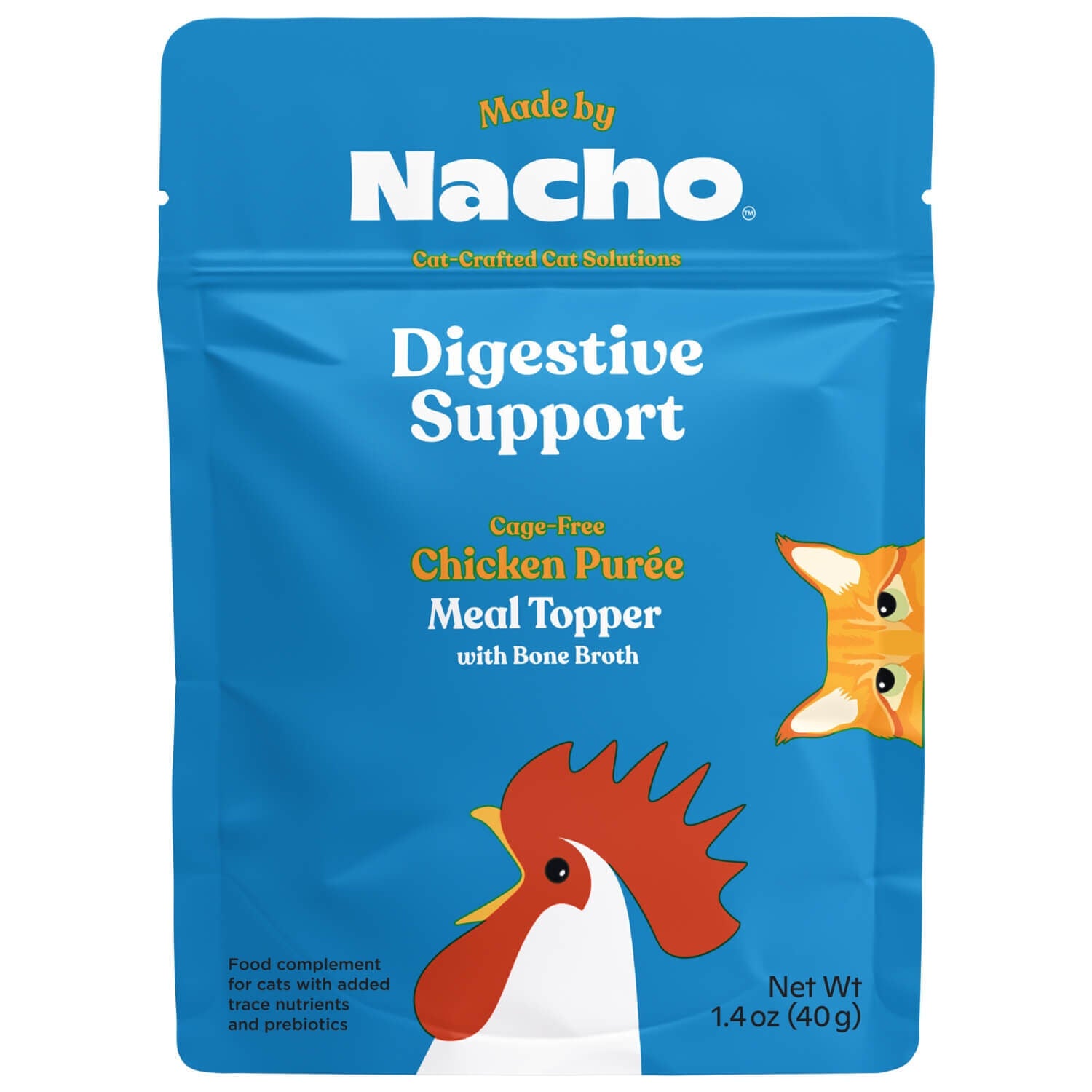 Made By Nacho Digestive Support Cage-Free Chicken Cat Food Topper | Pet Supermarket