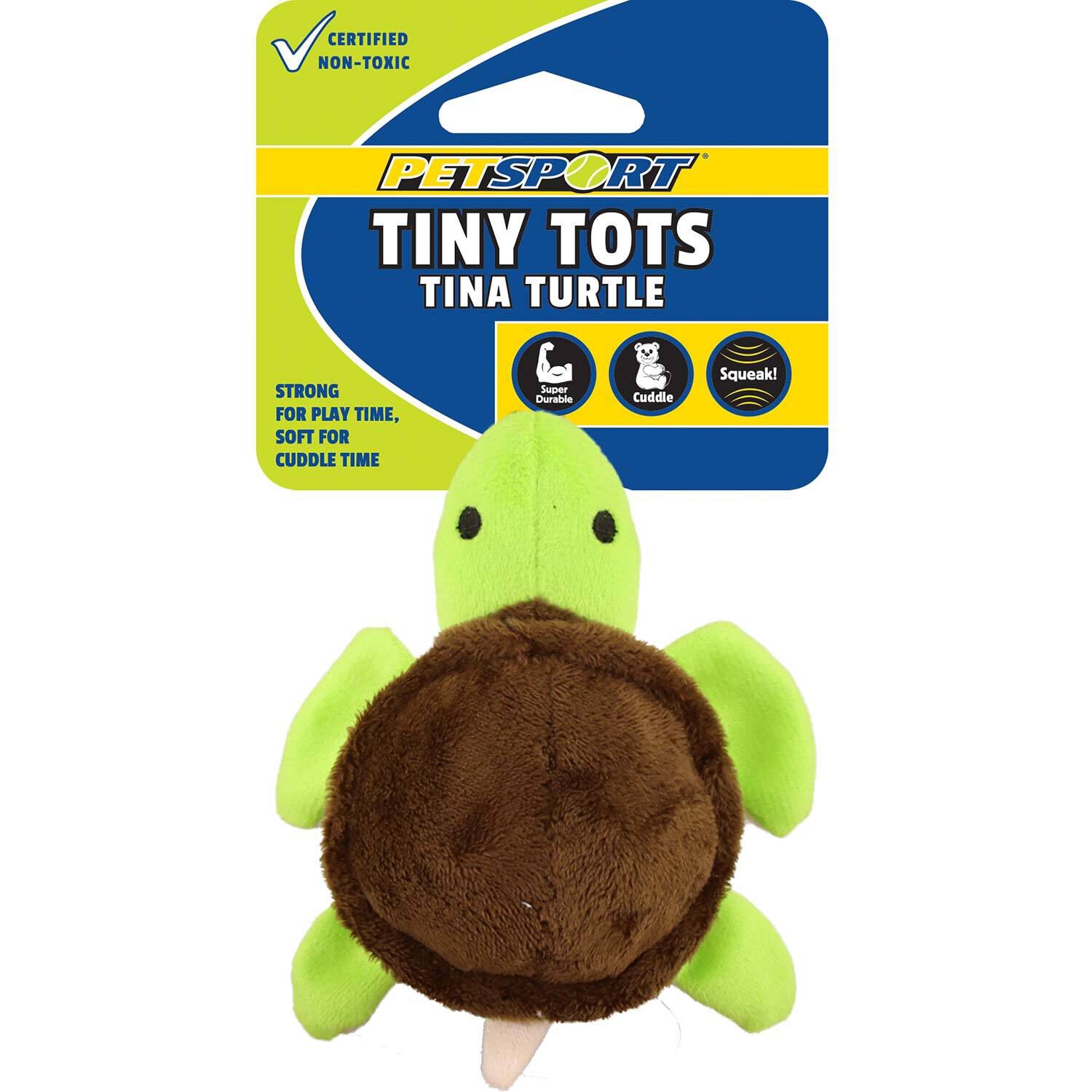 Petsport Tiny Tots Tina Turtle Dog Toy | Pet Supermarket