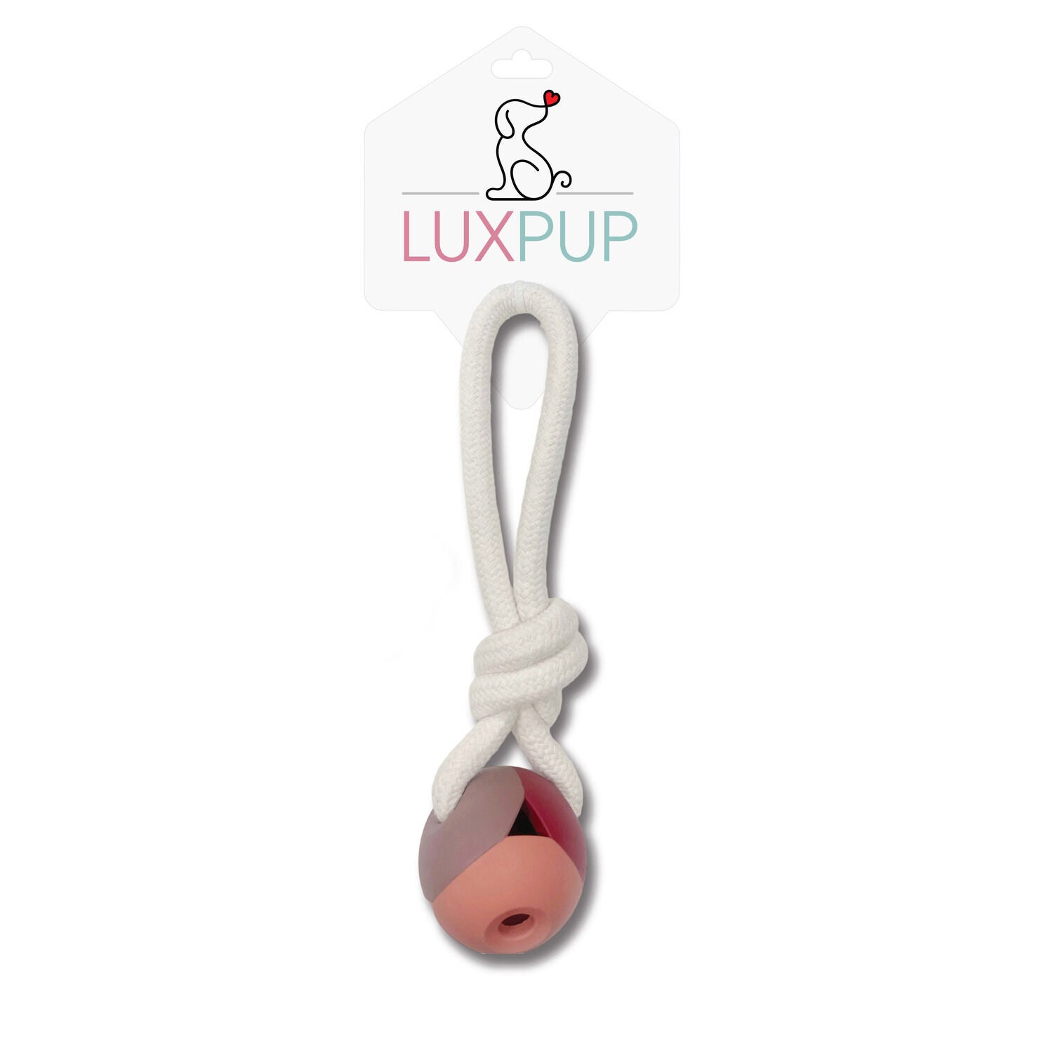Luxpup Rope And Ball Tug & Toss Dog Toy, 16.5" 1ea | Pet Supermarket