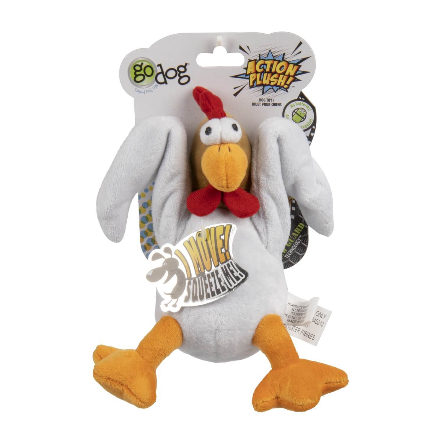 Chicken With Chew Guard Technology Animated Squeaker Dog Toy | Pet ...