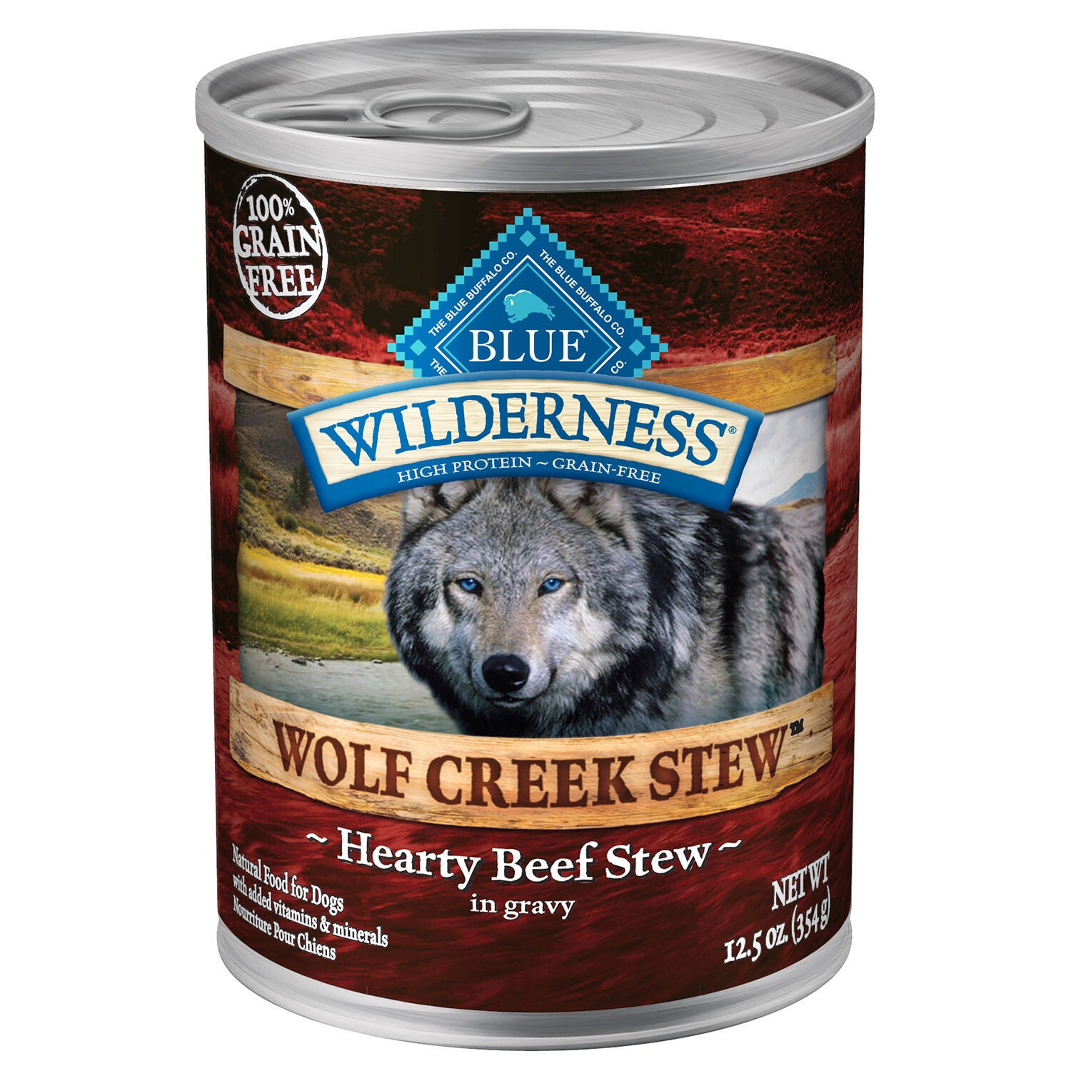 Blue Buffalo Wilderness Wolf Creek Stew Hearty Beef Adult Dog Food ...