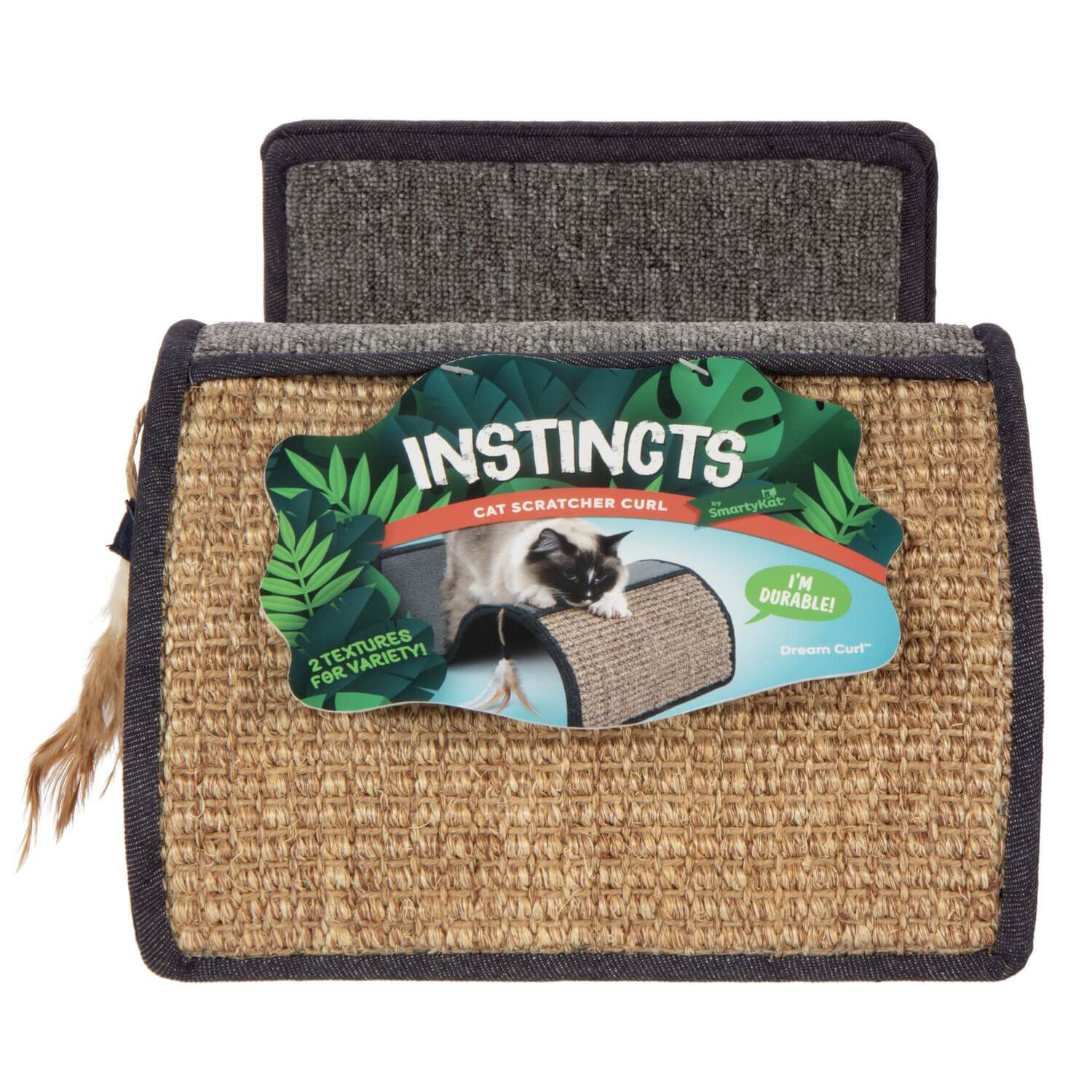 Instincts By Smartykat® Dream Curl Curled Carpet & Sisal Cat Scratcher ...