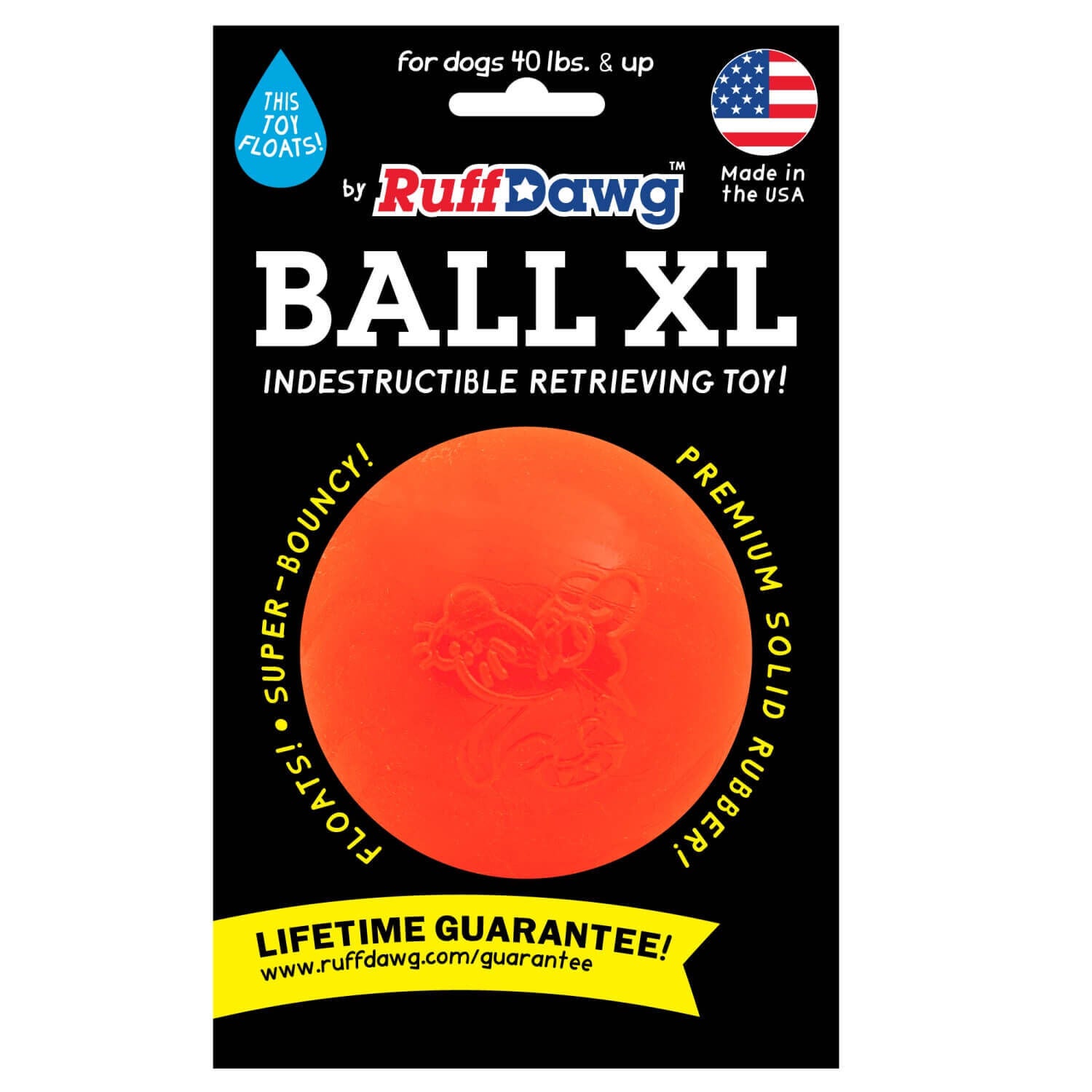 Ruff Dawg Ball Xl Solid Rubber Dog Toy 1L | Pet Supermarket