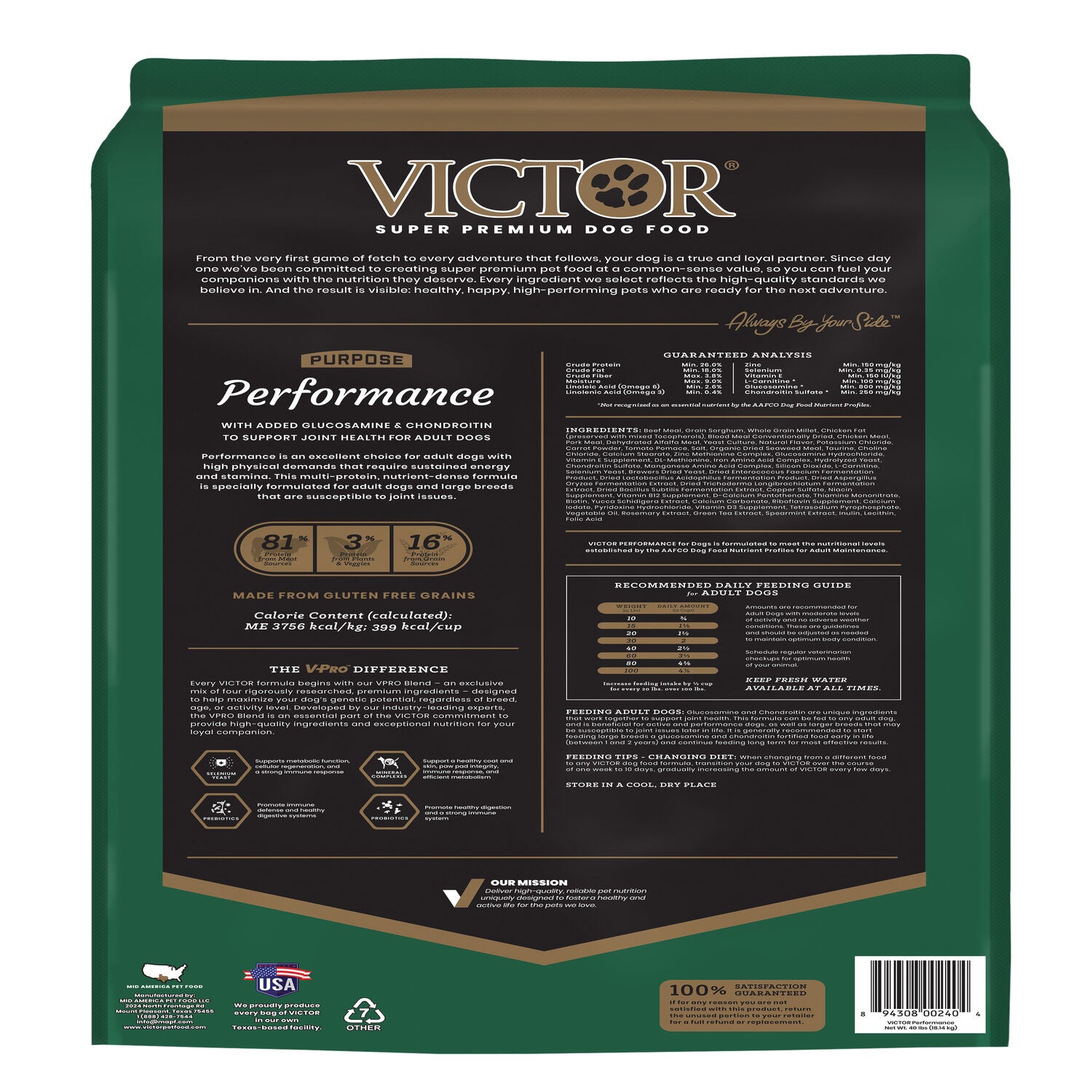 Victor Purpose Performance Dry Dog Food | Pet Supermarket