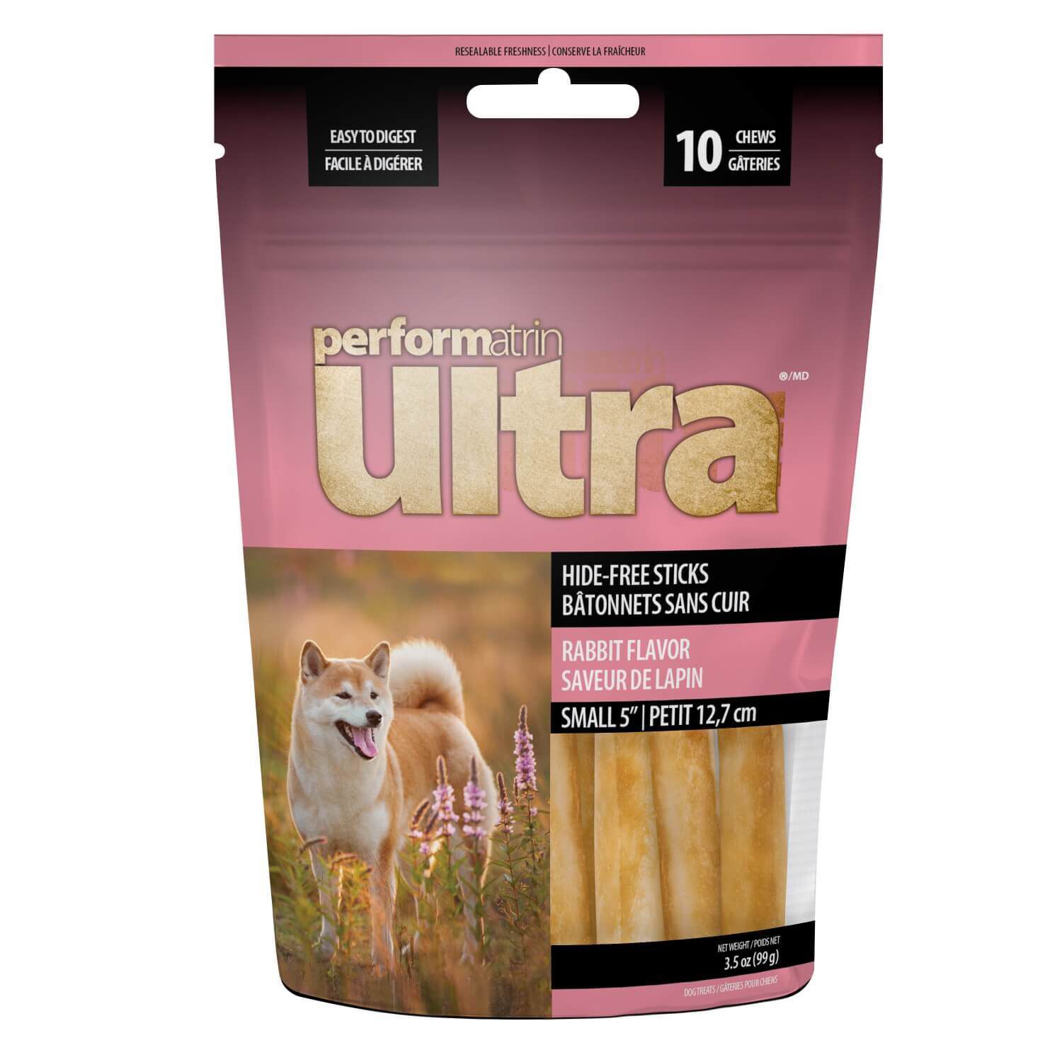 Performatrin Ultra Hide Free Sticks Rawhide Alternative Dog Treat, Rabbit Flavor 10ea | Pet ...