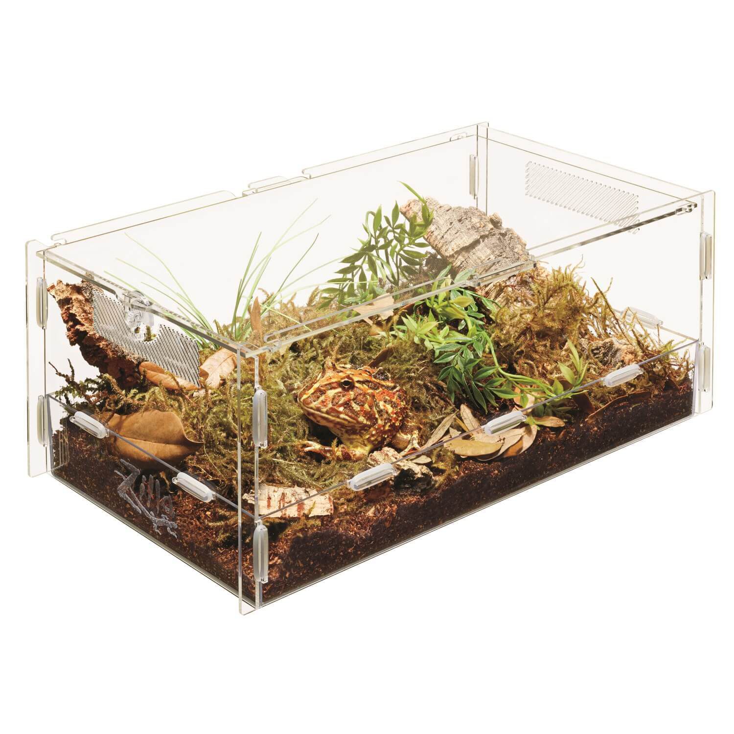 Zilla Micro Habitat Terrarium With Locking Latch, Terrestrial, Large
