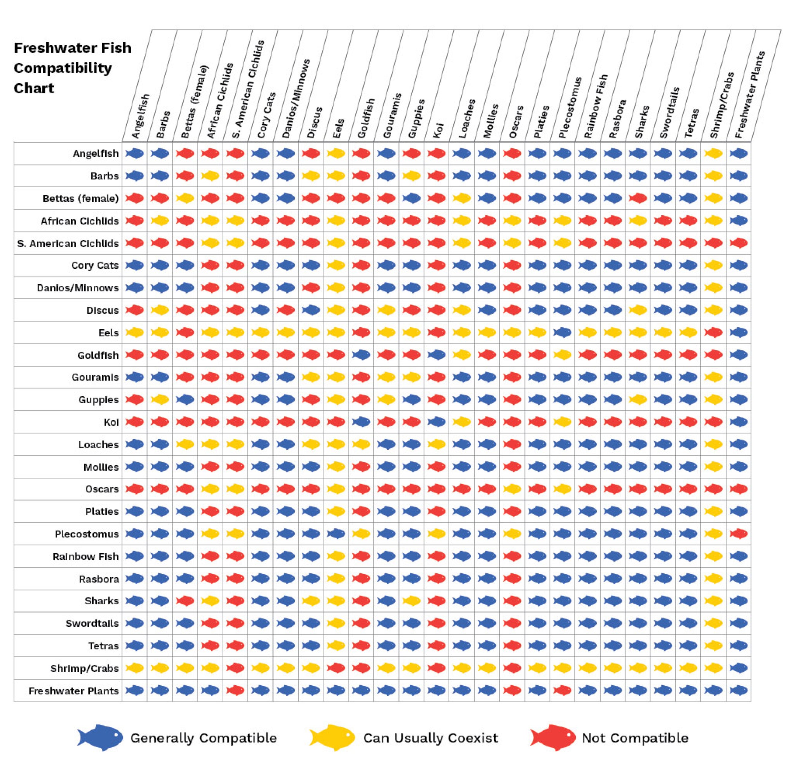 Freshwater Fish Compatibility Chart | Pet Supermarket